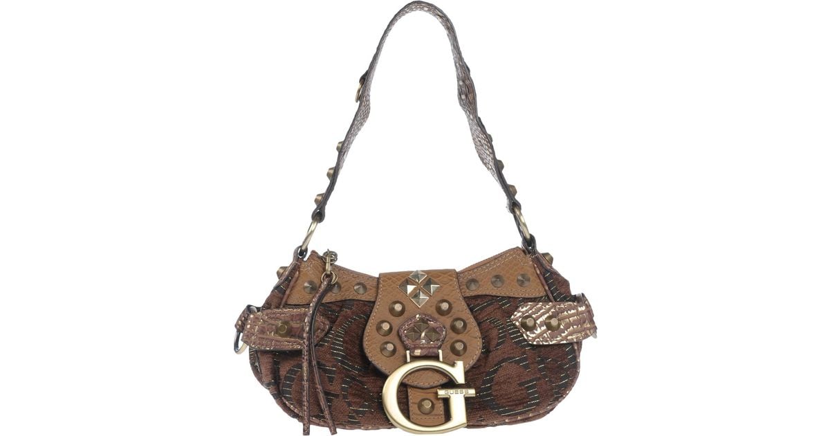 Guess Handbag In Dark Brown Brown Lyst